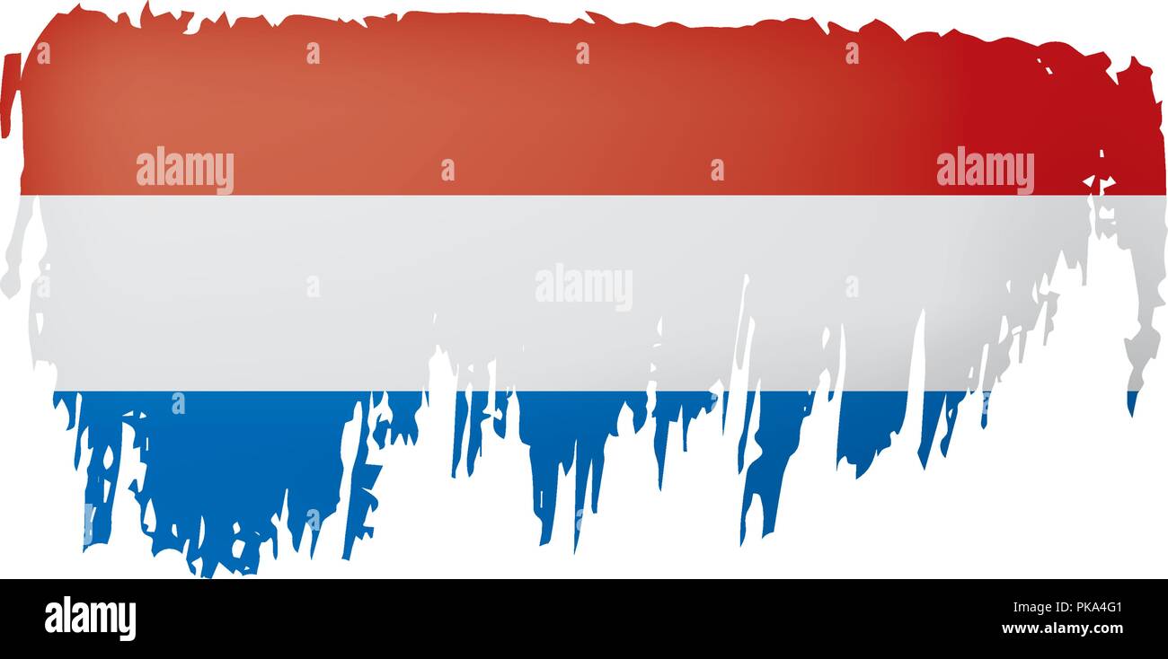 Netherlands flag, vector illustration on a white background Stock ...