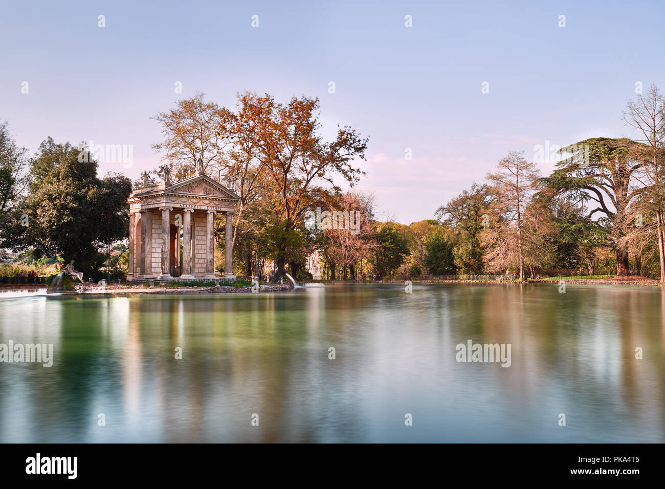 Roma, Italy, Villa Borghese, Temple of Esculapio, Pincian Hill Stock ...