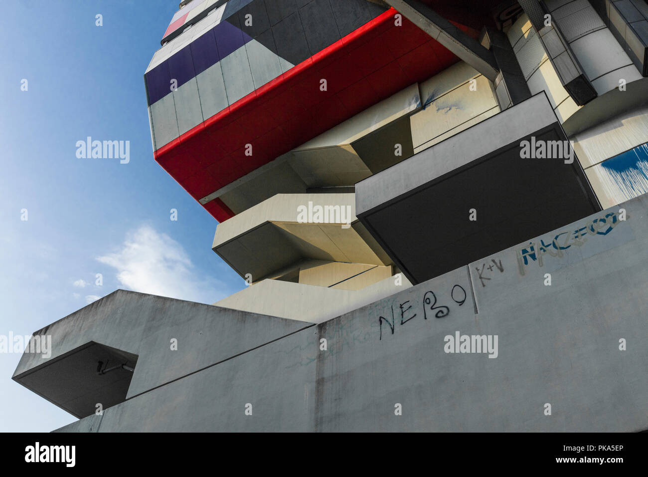 Berlin, Germany: 20th August 2018: Bierpinsel building in the Steglitz ...