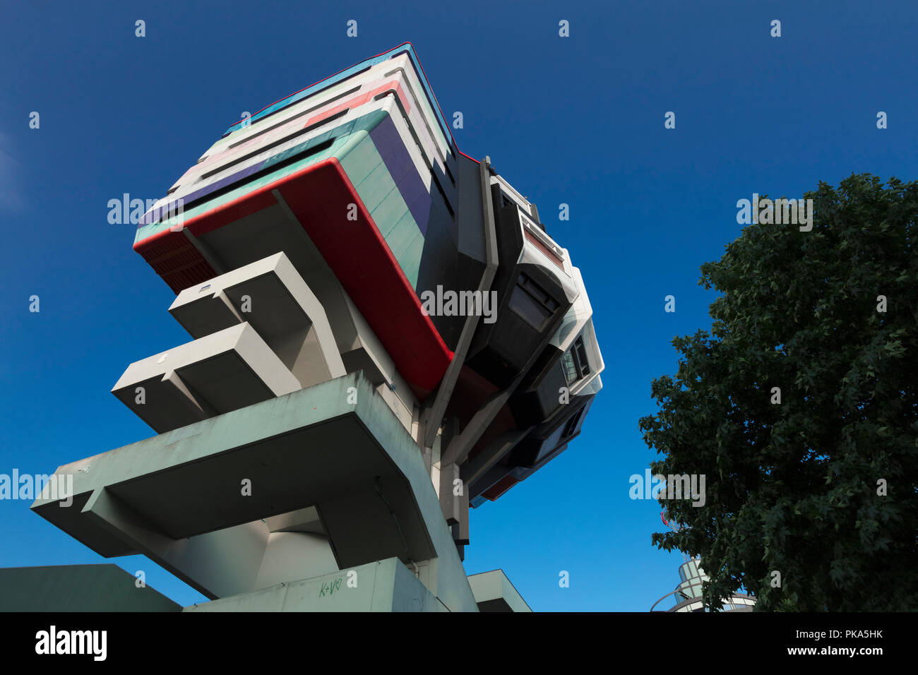 Berlin, Germany: 20th August 2018: Bierpinsel building in the Steglitz ...