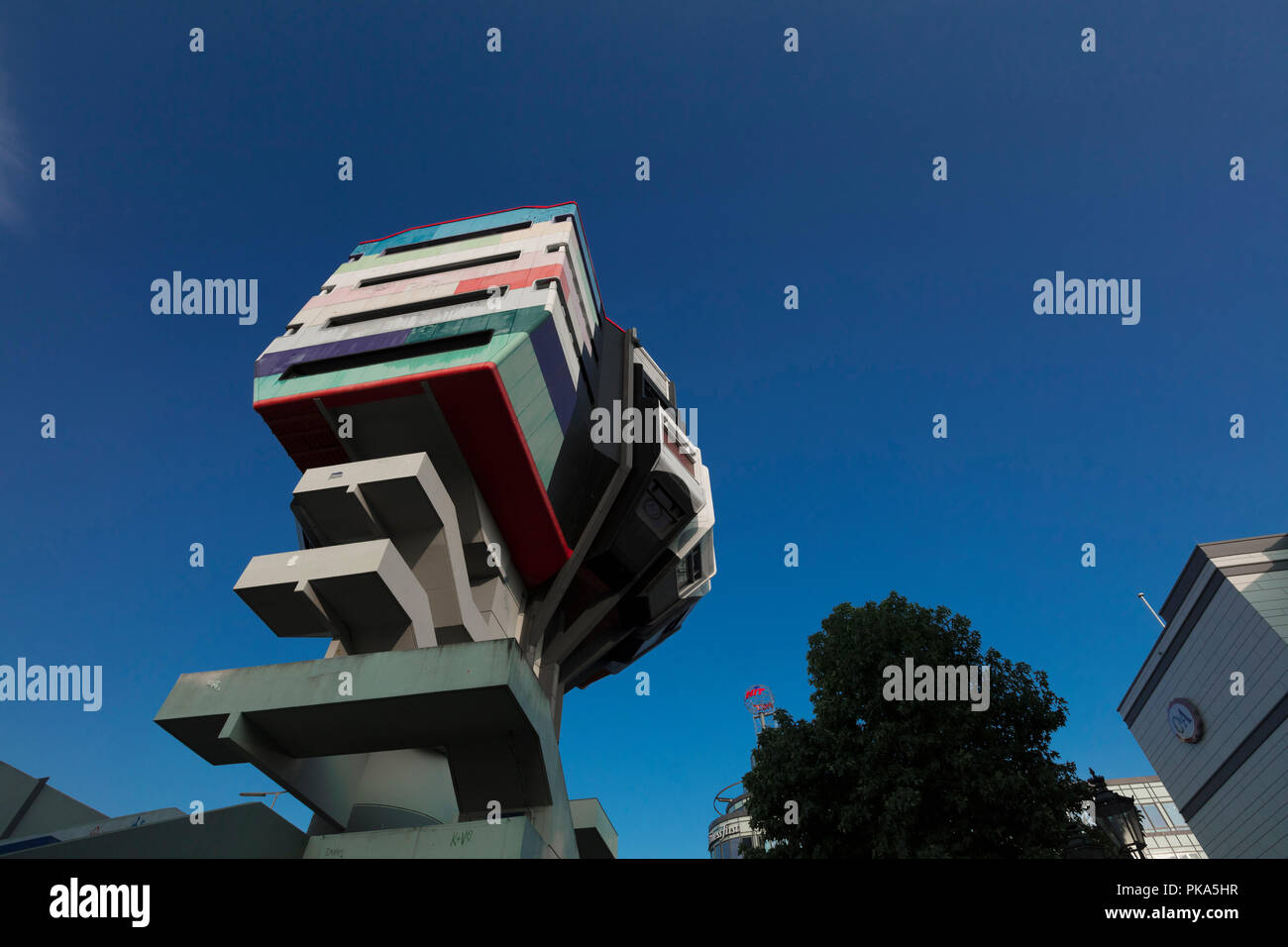 Berlin, Germany: 20th August 2018: Bierpinsel building in the Steglitz ...