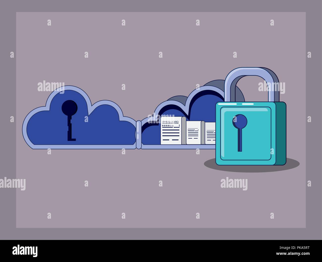 Data Security With Cloud Computing Vector Illustration Design Stock Vector Image And Art Alamy