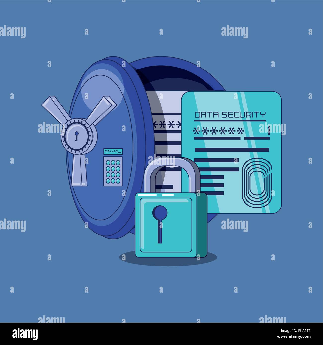 data security with safe box vector illustration design Stock Vector ...