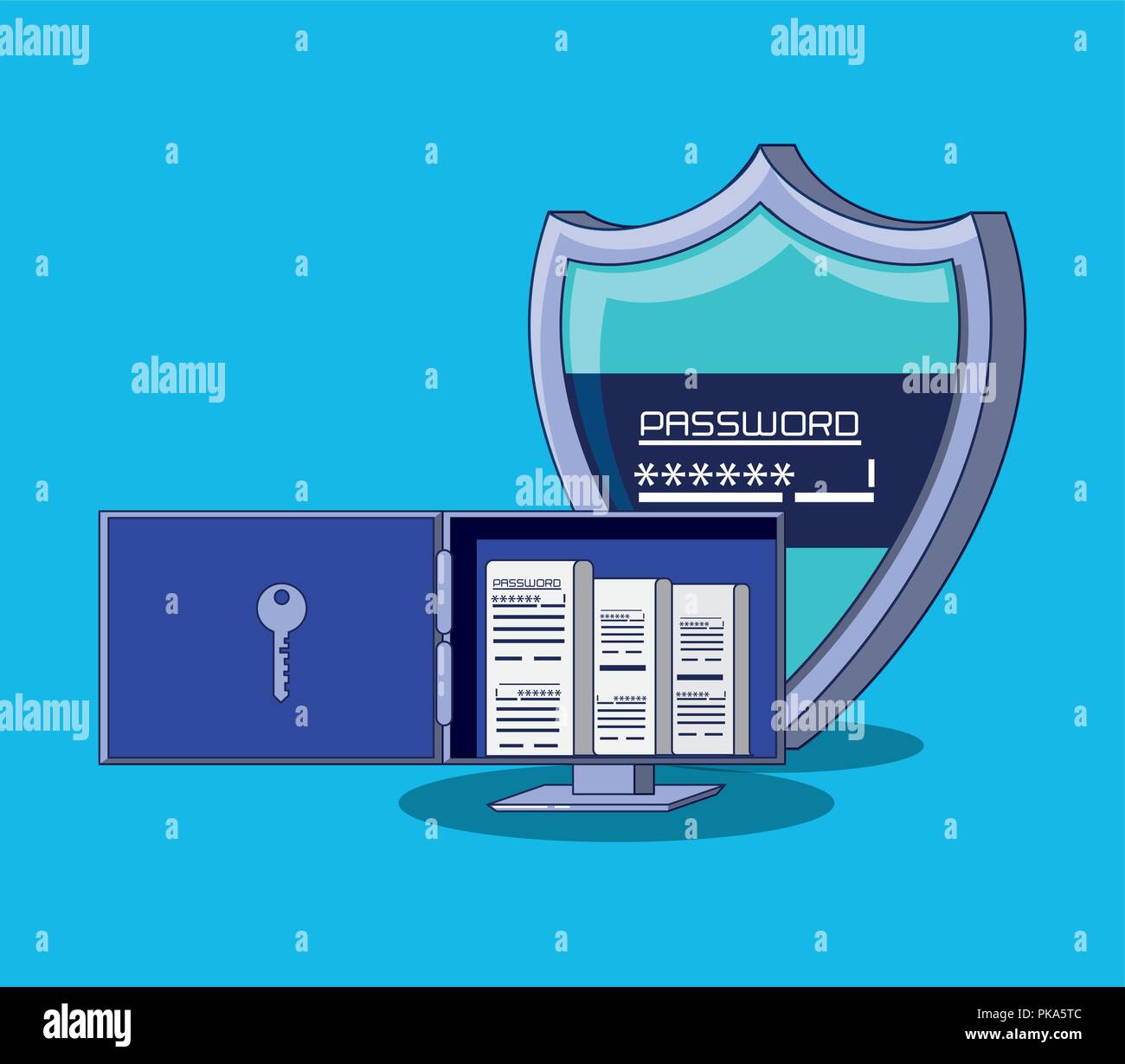 data security with shield vector illustration design Stock Vector Image ...