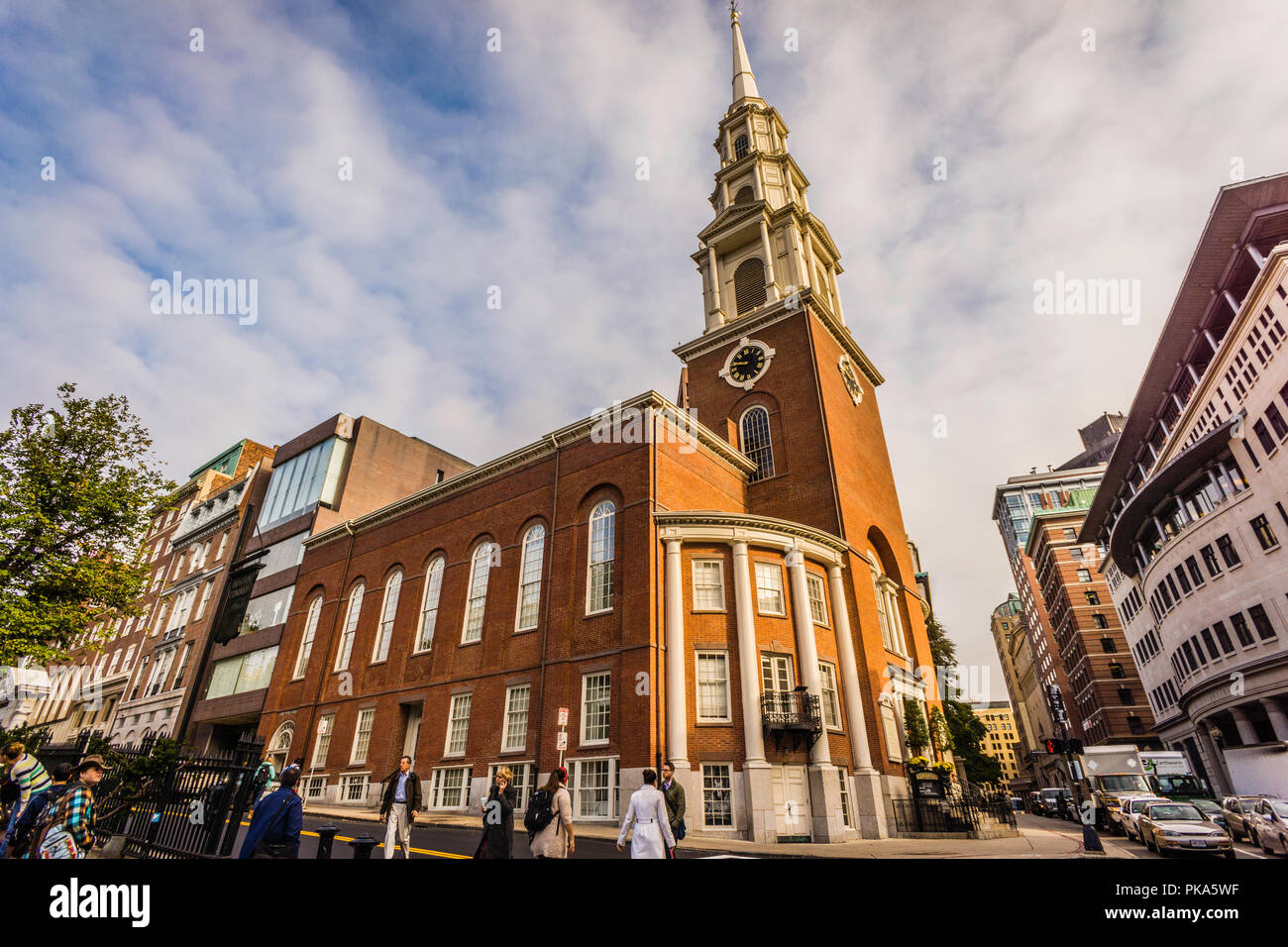 Park Street Church Boston, Massachusetts, USA Stock Photo - Alamy