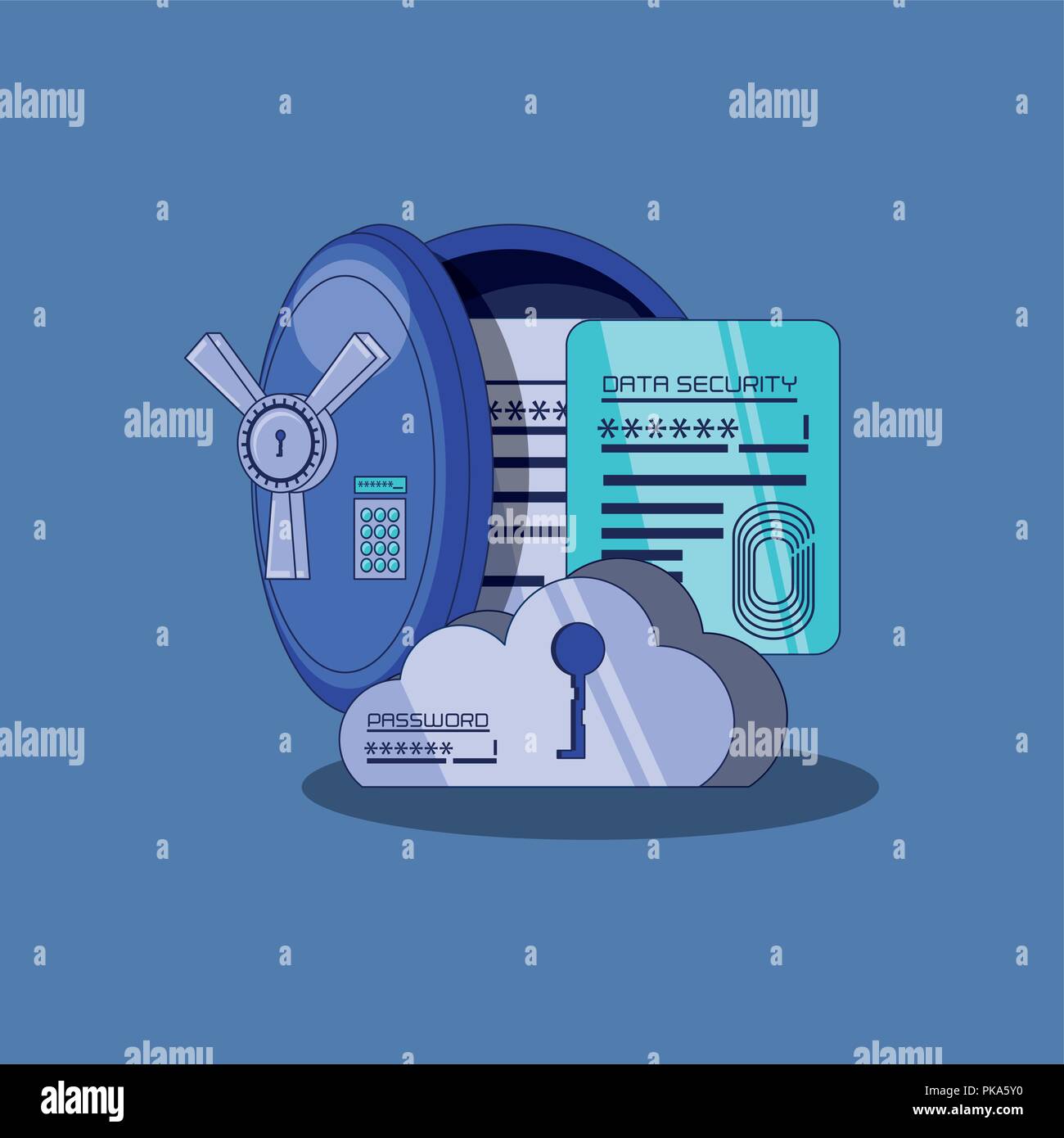 data security with safe box vector illustration design Stock Vector ...