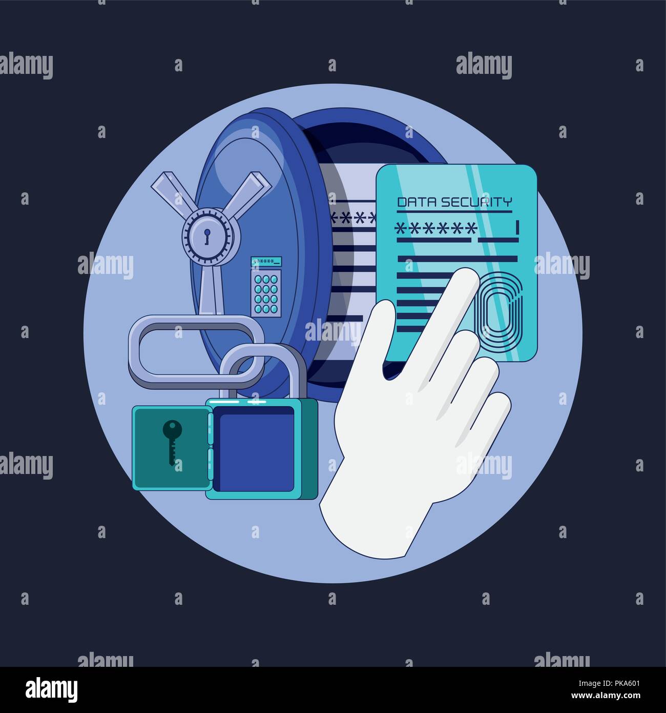 data security with safe box vector illustration design Stock Vector ...