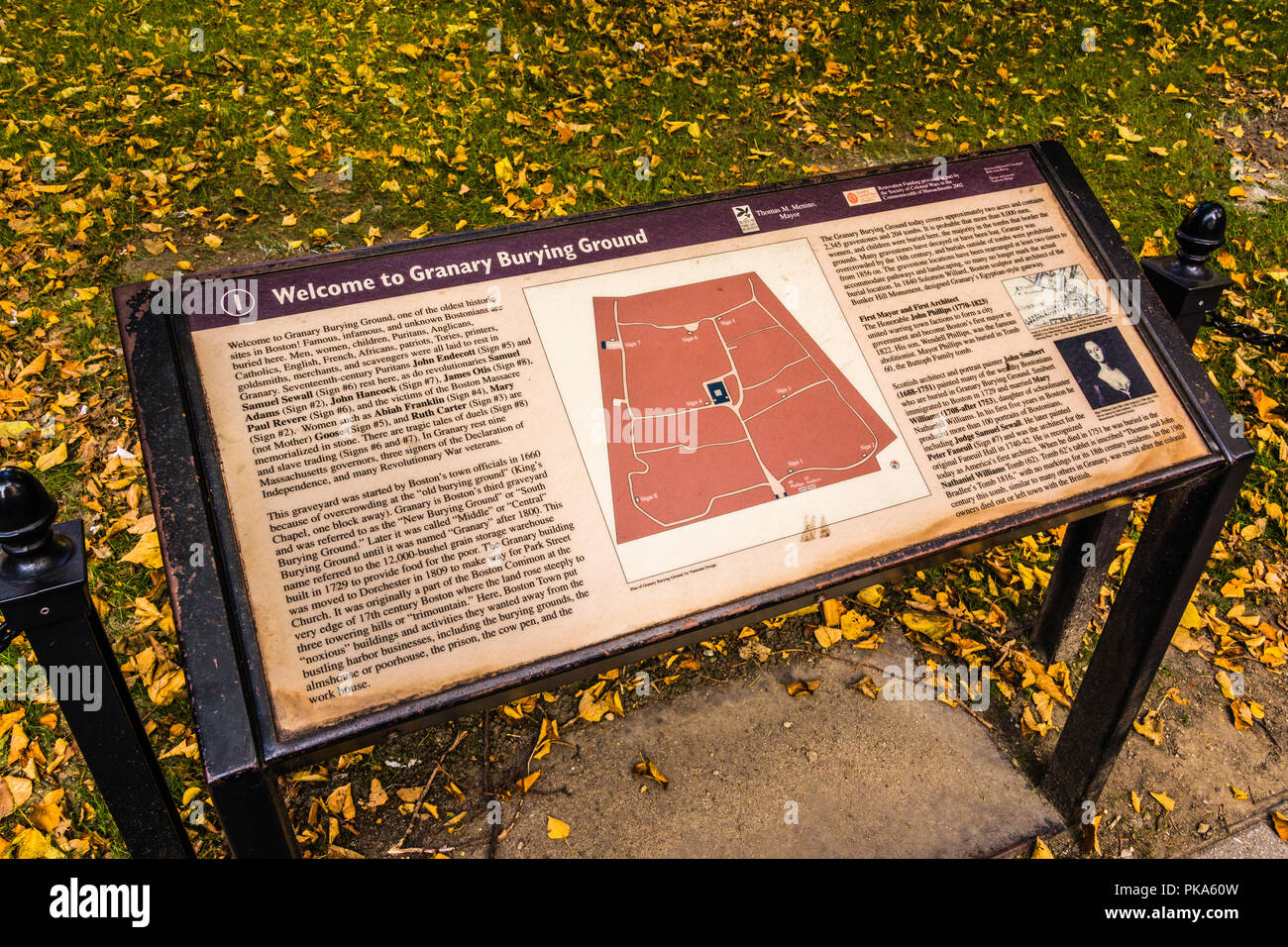 Granary Burying Ground Boston, Massachusetts, USA Stock Photo - Alamy