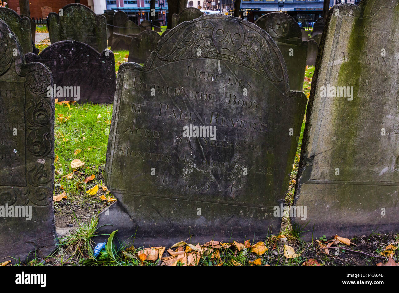 Granary Burying Ground Boston, Massachusetts, USA Stock Photo - Alamy