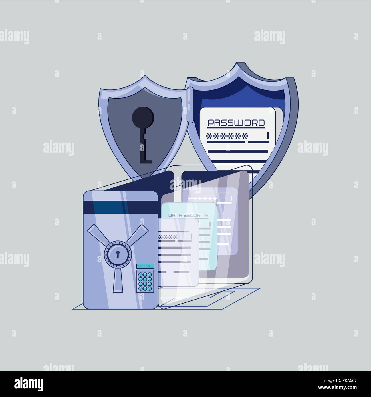 data security with shield vector illustration design Stock Vector Image ...