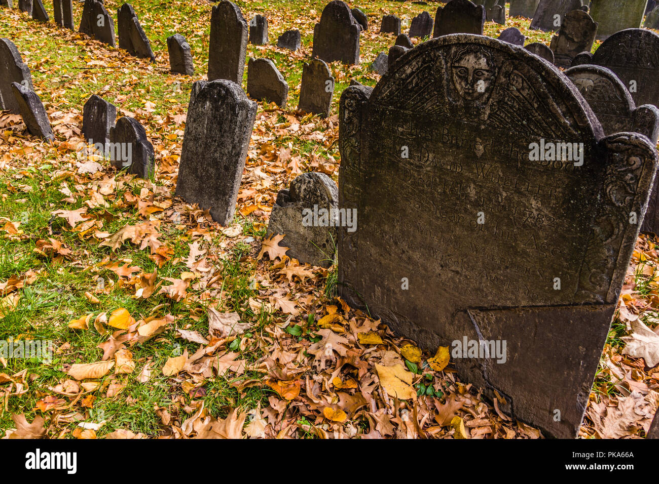 Granary Burying Ground Boston, Massachusetts, USA Stock Photo - Alamy