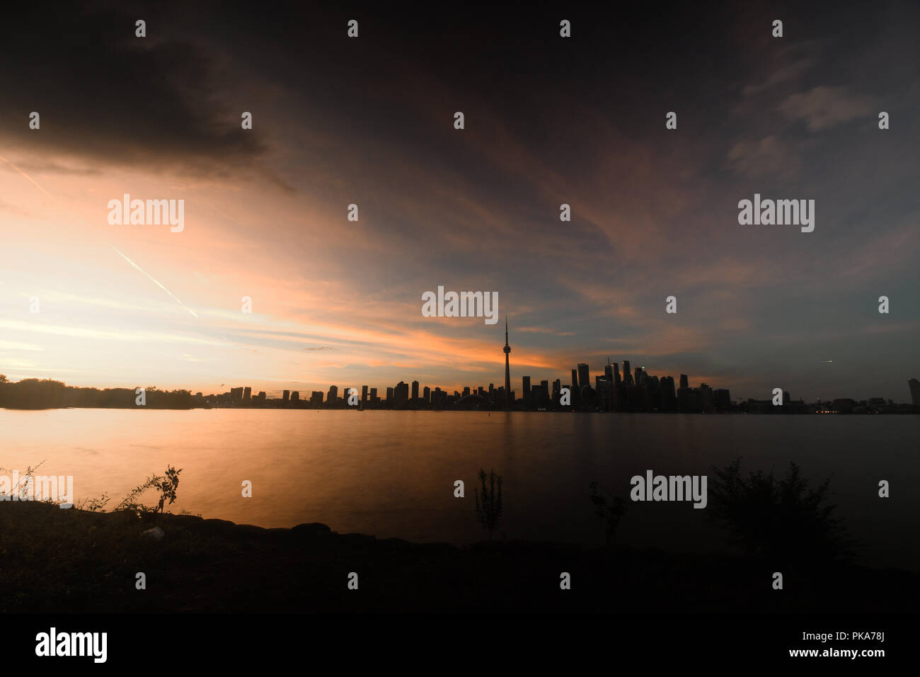 Toronto Skyline view from Toronto Island Stock Photo - Alamy