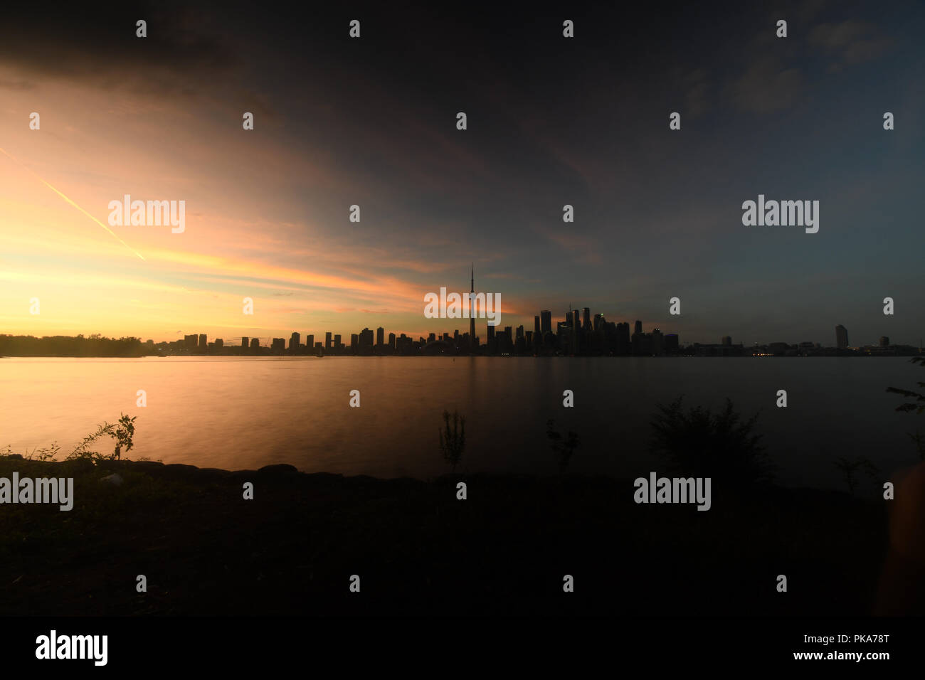 Toronto Skyline view from Toronto Island Stock Photo - Alamy