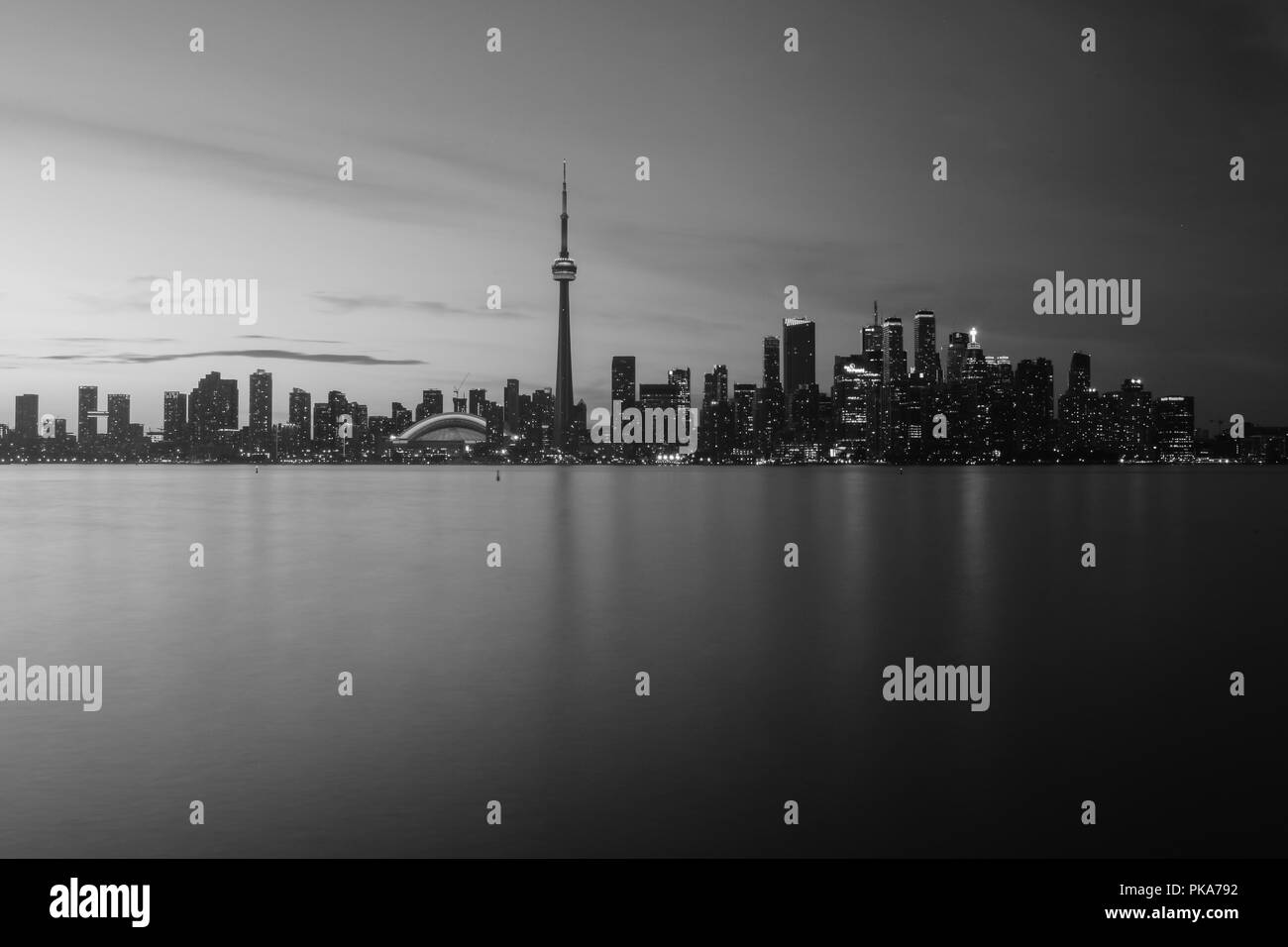 Toronto iconic view Black and White Stock Photos & Images - Alamy
