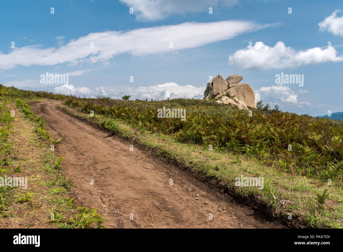 Eagle-shaped rock in the Argimusco plateau, in northern Sicily Stock ...