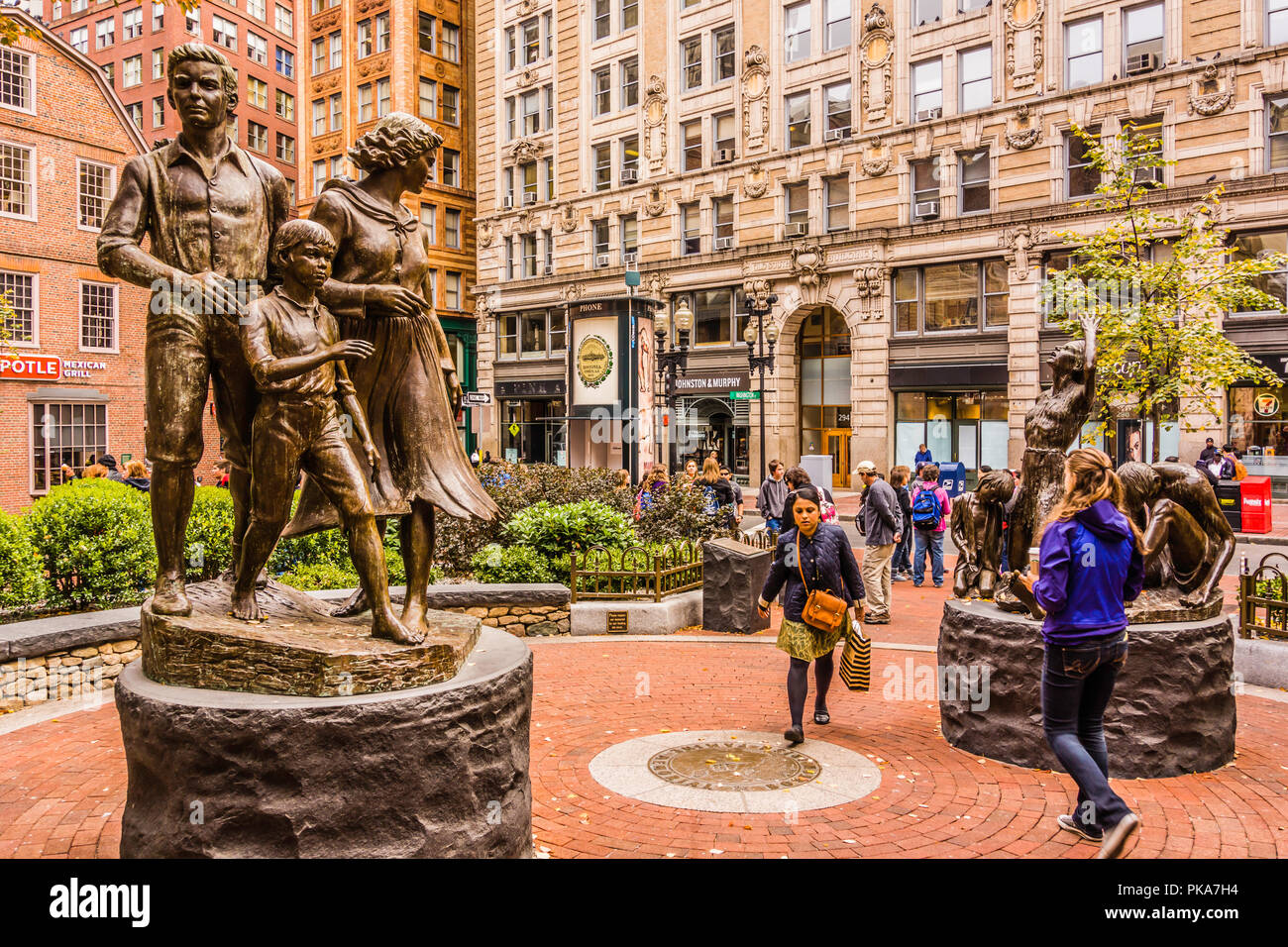 Irish famine memorial boston hi-res stock photography and images - Alamy