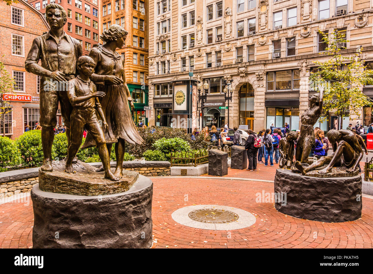 Boston Irish Famine Memorial Boston, Massachusetts, USA Stock Photo - Alamy
