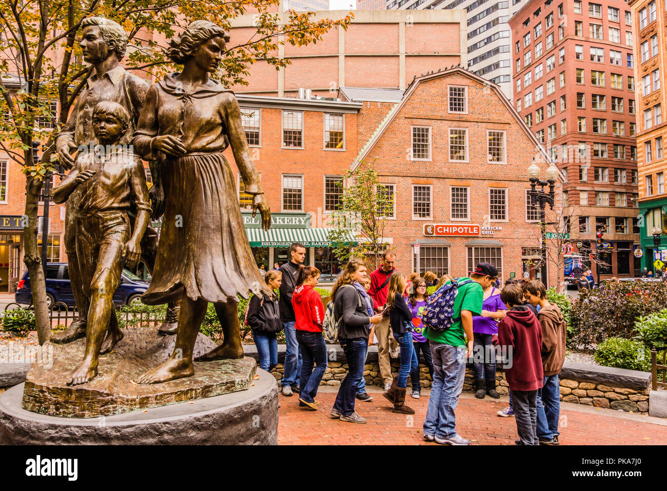 Boston Irish Famine Memorial Boston, Massachusetts, USA Stock Photo - Alamy