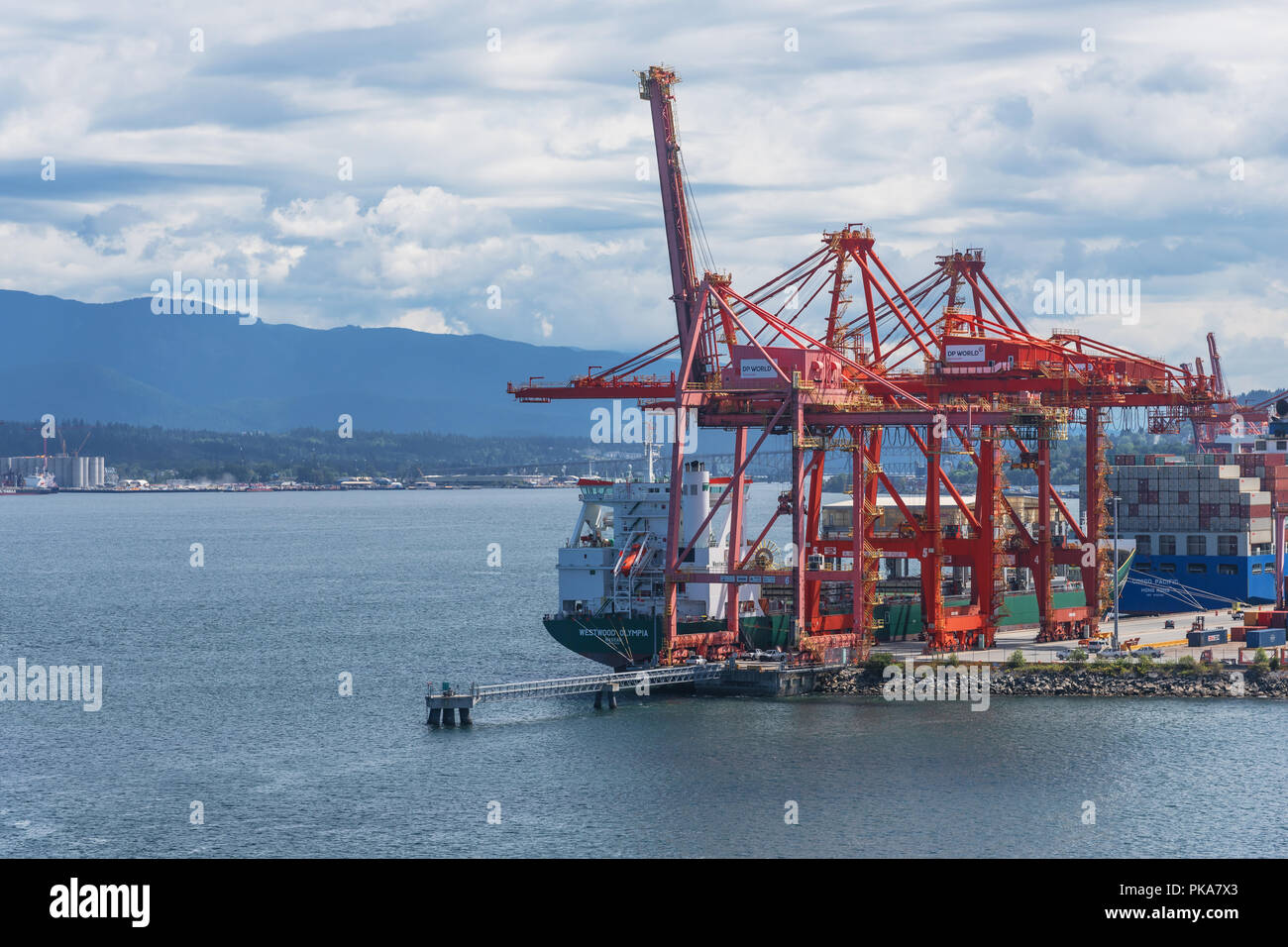 The Centerm container terminal , Port Vancouver; British Columbia ...