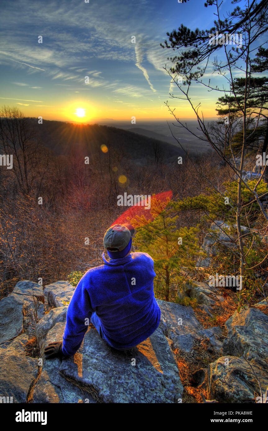 View out across the Shenandoah Valley from the Appalachian Trail at ...