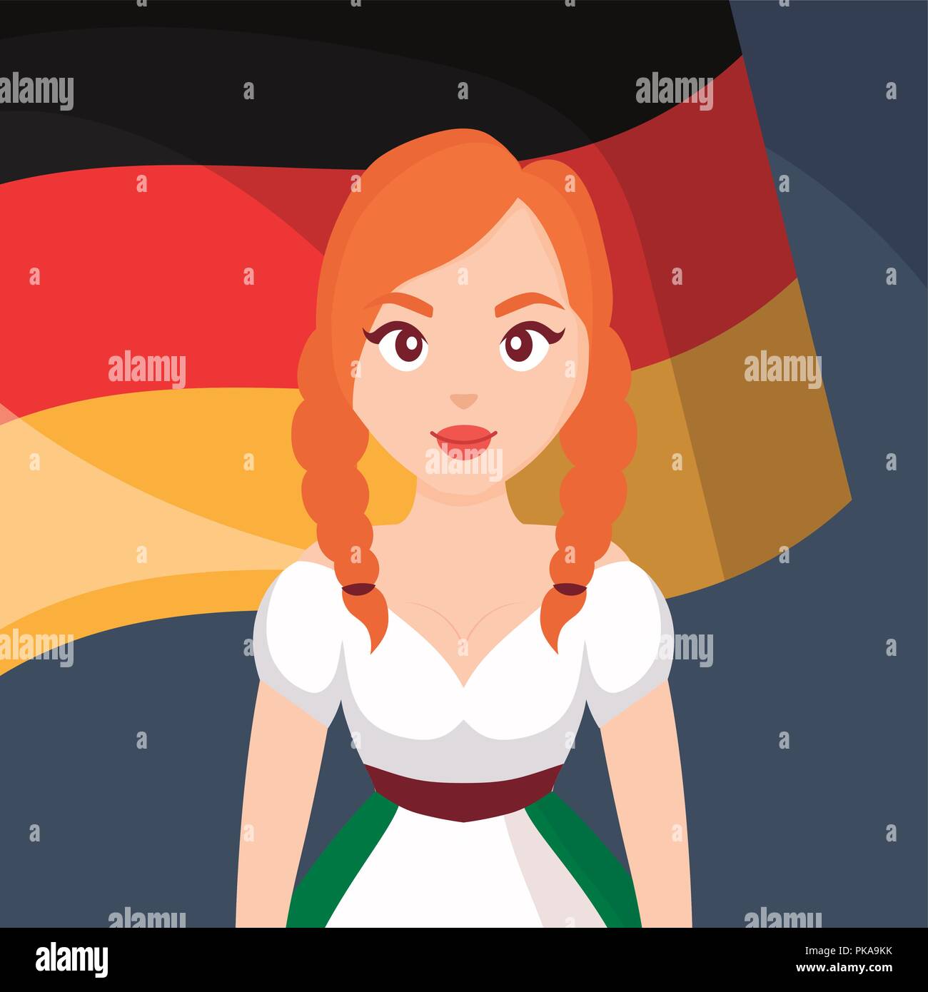 Blonde German Woman Attractive Stock Vector Images - Alamy