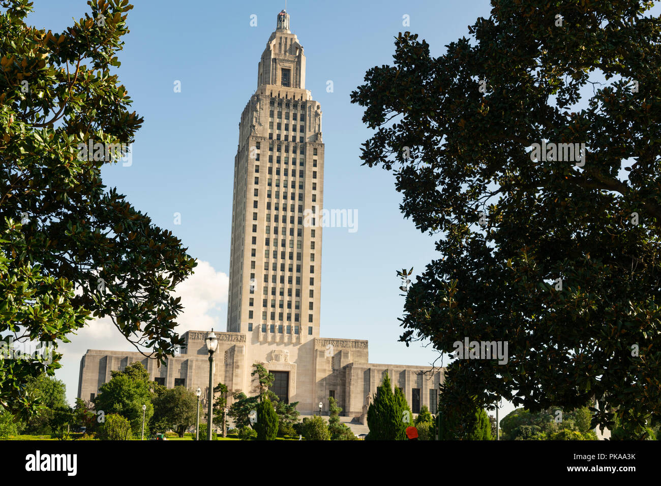 A horizontal composition of the front entrance area at the State ...