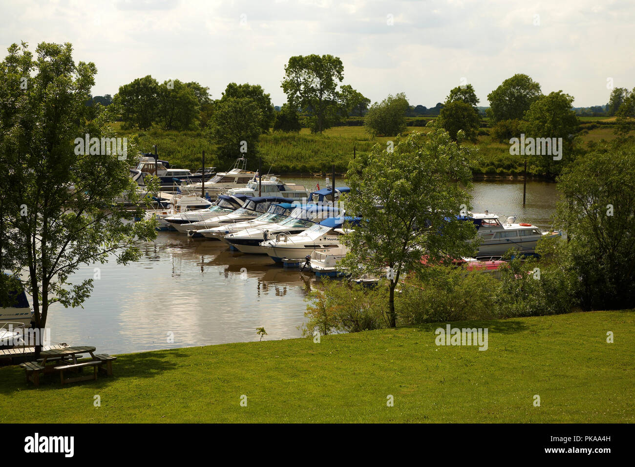 Boats at Naburn Marina on a sunny day in York, England Stock Photo - Alamy