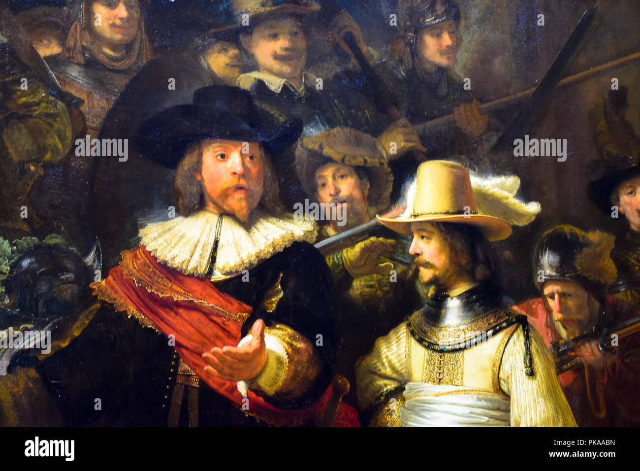 The iconic masterwork "The Night Watch" by Rembrandt Van Rijn in the ...