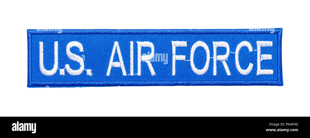 Blue Air Force Patch Isolated on a White Background Stock Photo - Alamy