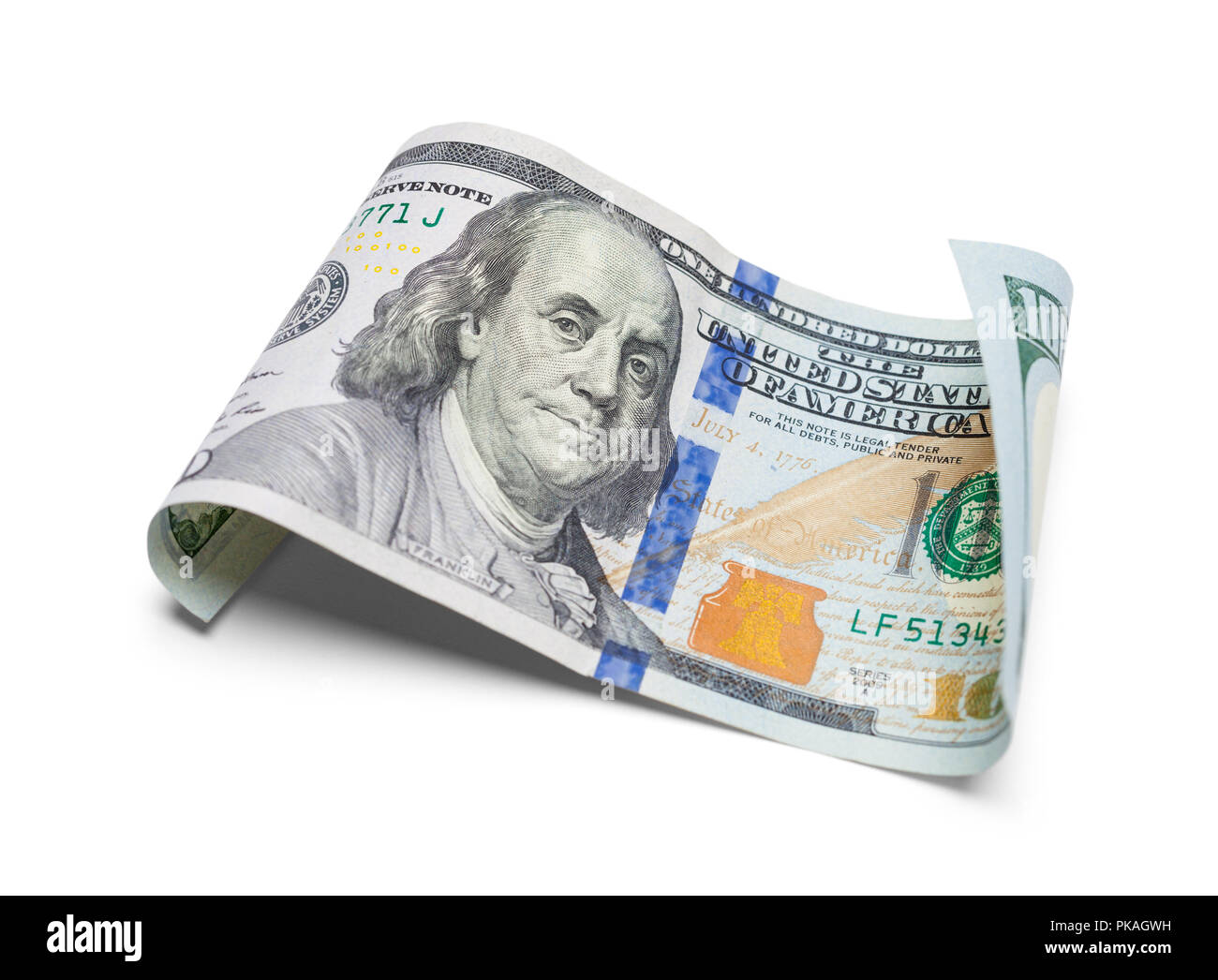Dollar bank note waving flag hi-res stock photography and images - Alamy
