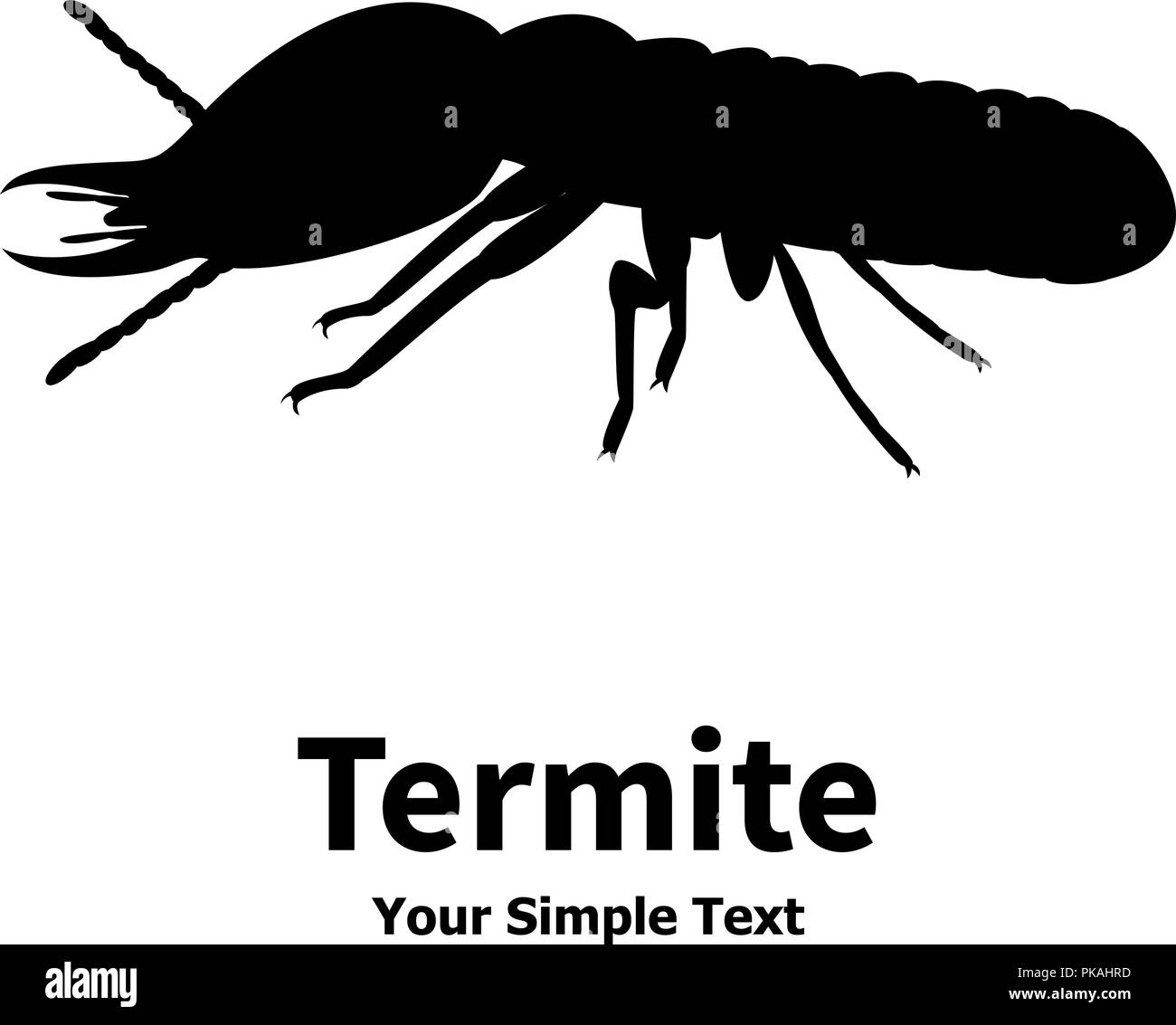 Vector illustration of a silhouette of a termite Stock Vector Image ...