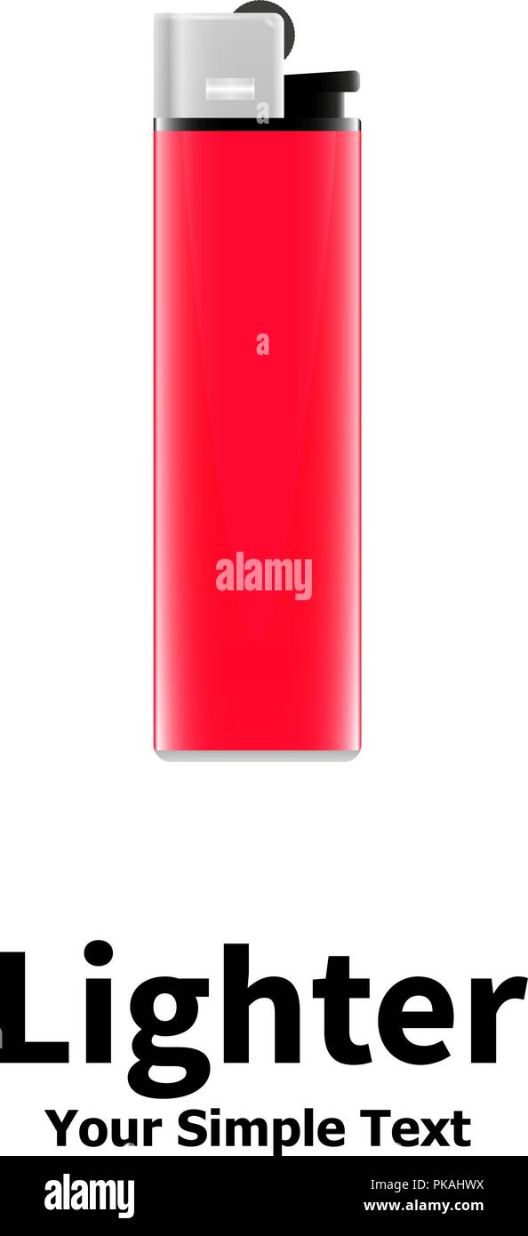 Vector illustration of a red lighter Stock Vector Image & Art - Alamy