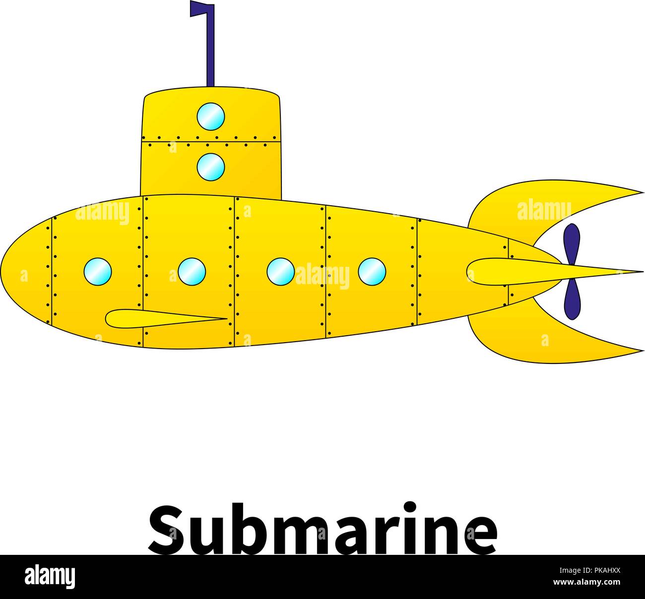 Vector illustration cartoon submarine Stock Vector Image & Art - Alamy
