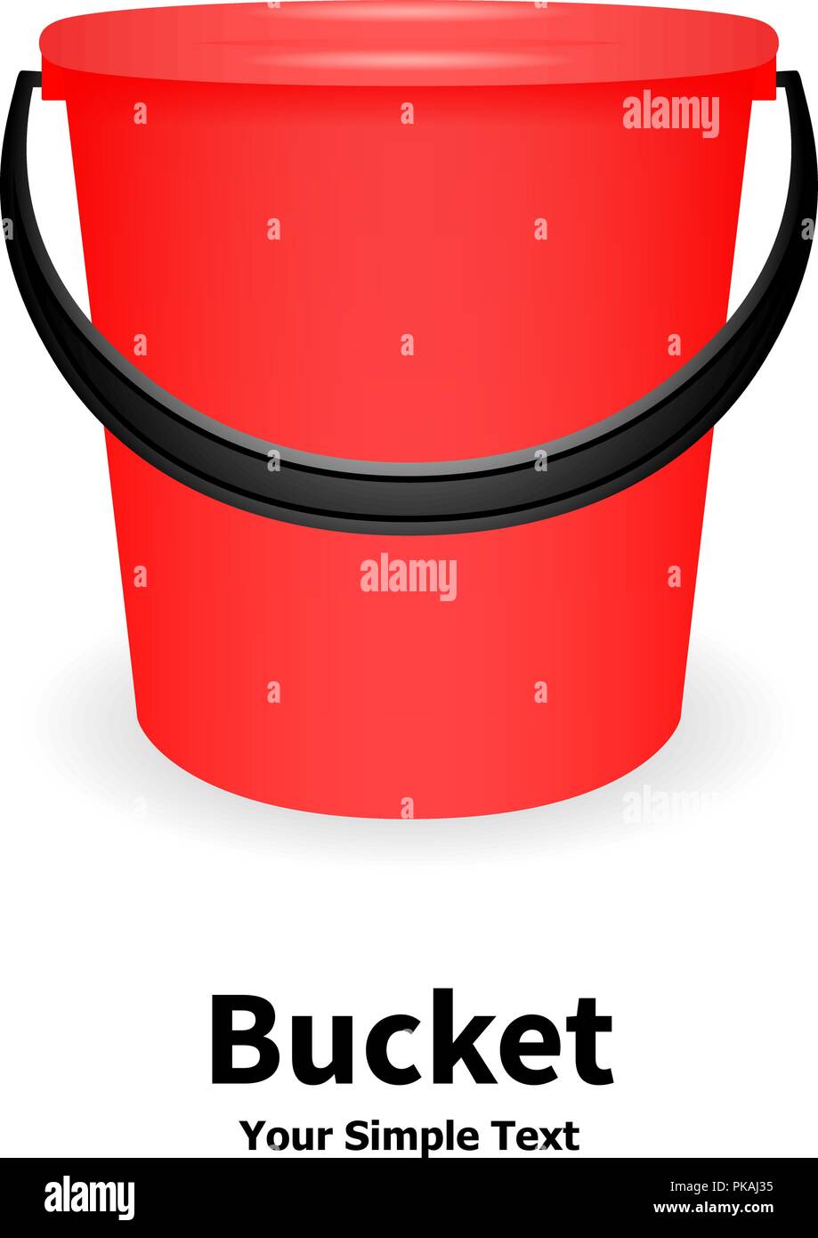 Vector illustration of red bucket Stock Vector Image & Art - Alamy