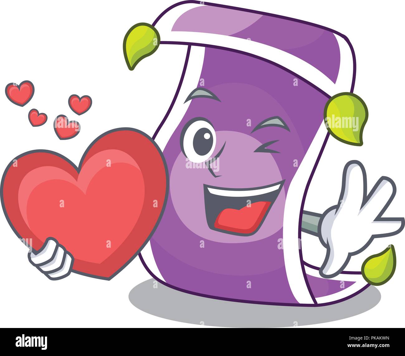 With heart cartoon fairytale story and magic carpet Stock Vector Image ...