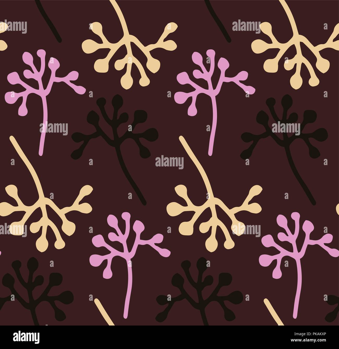 Vector hand drawn floral pattern, delicate flowers Stock Vector Image ...