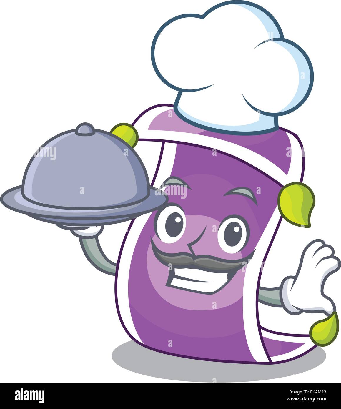 Chef with food cartoon fairytale story and magic carpet Stock Vector ...