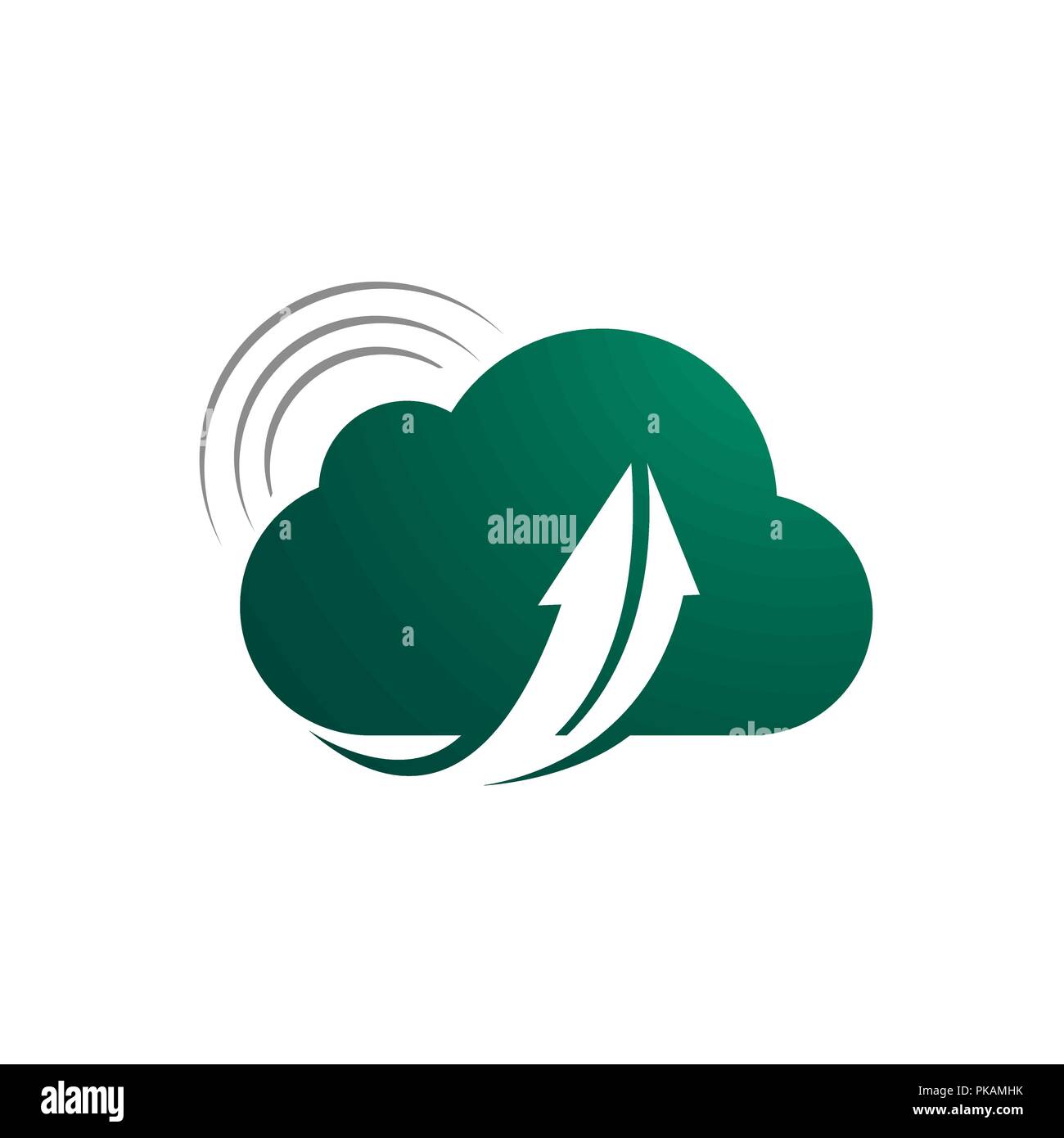 abstract cloud arrow logo design template elements illustration vector ...