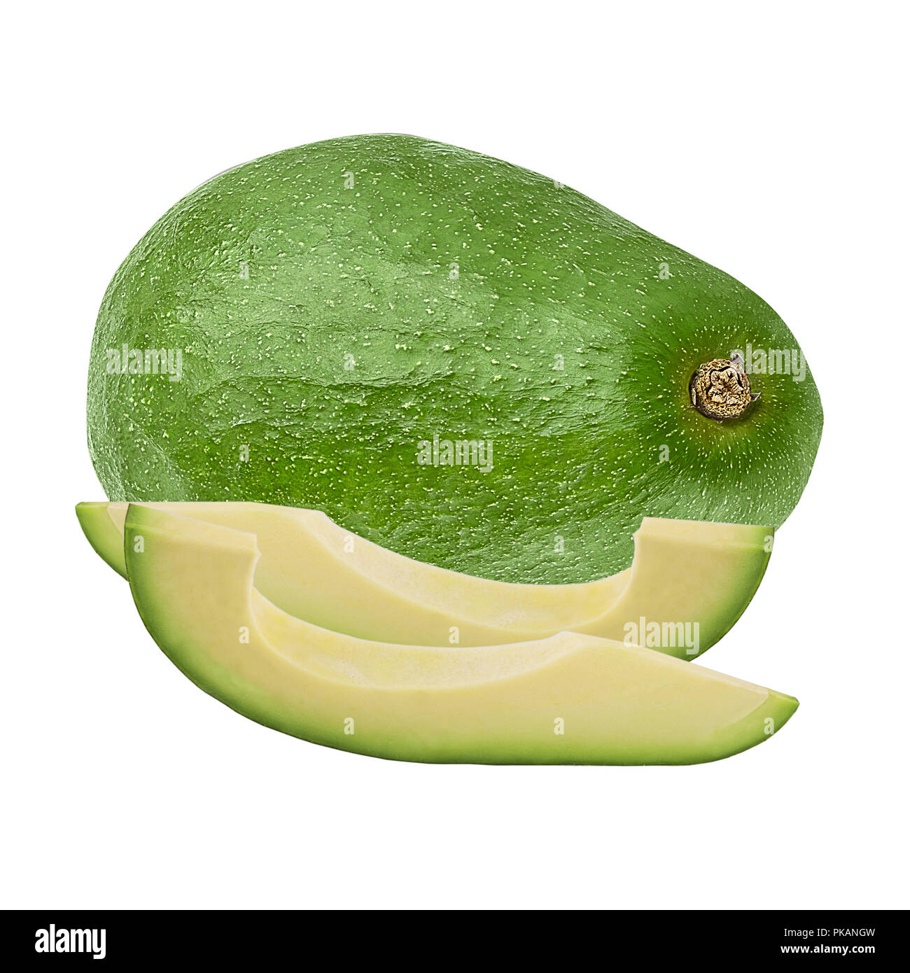 Avocado fruit isolated on white background with clipping path as ...