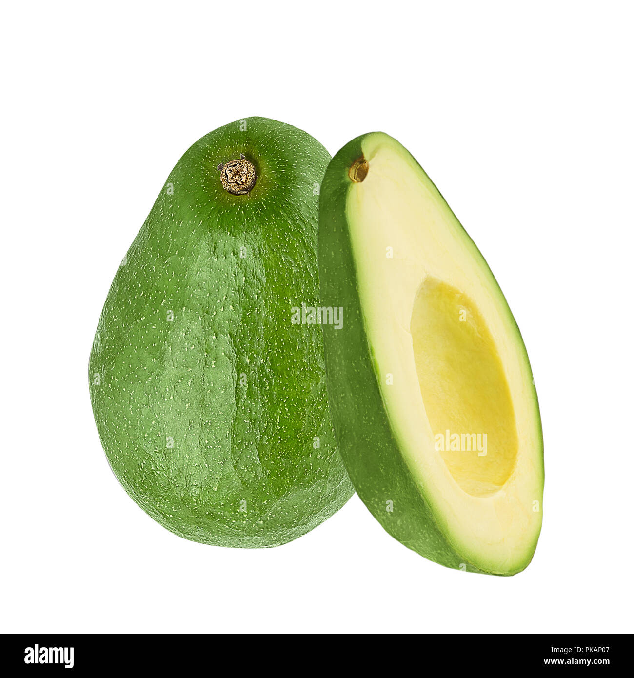 Avocado fruit isolated on white background with clipping path as ...