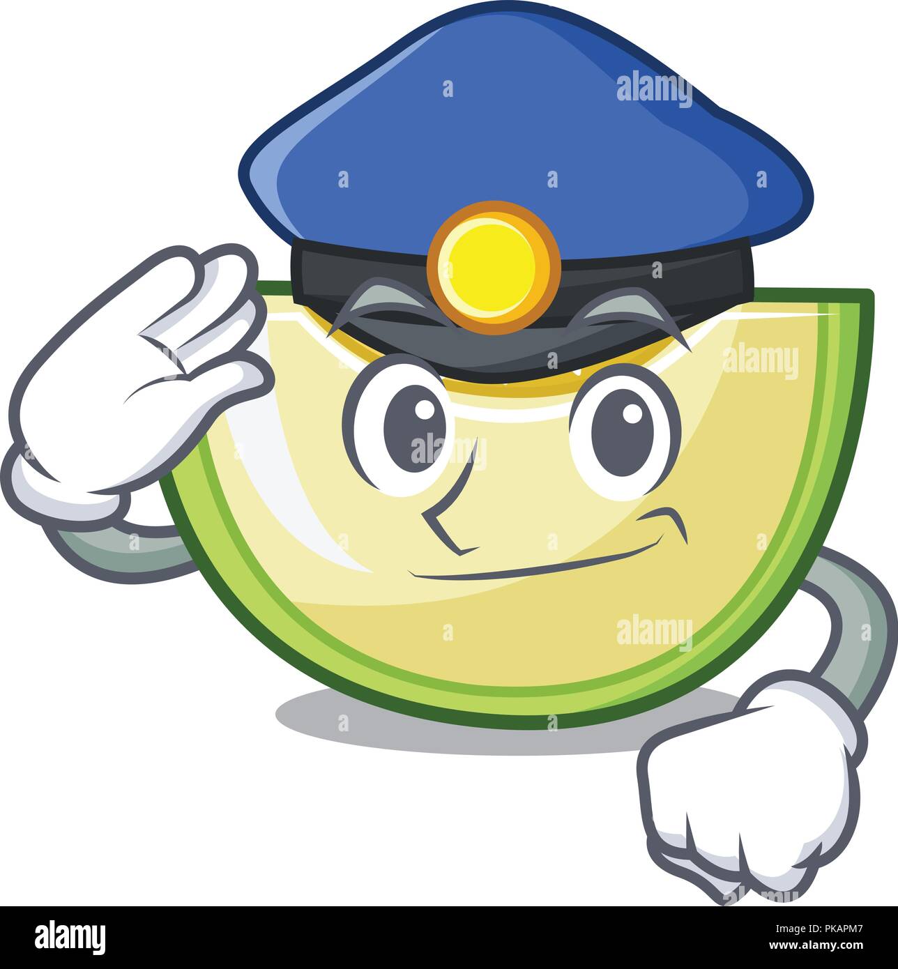 Detective melon cartoon character on white background vector ...