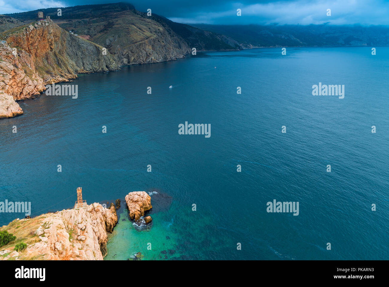 Horizontal dramatic mountains landscape background hi-res stock ...