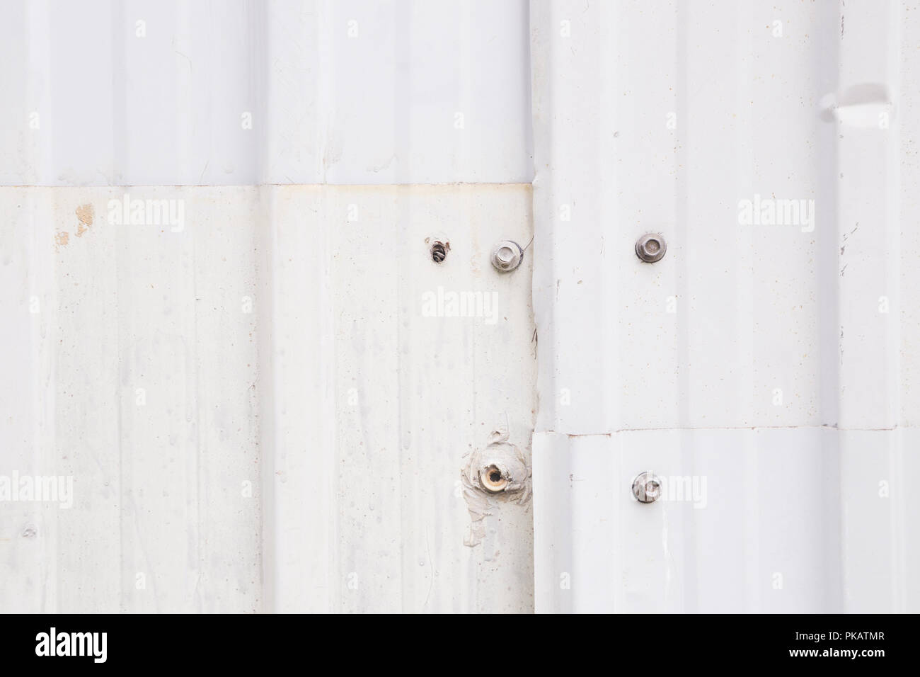 white metal panel wall background Stock Photo - Alamy