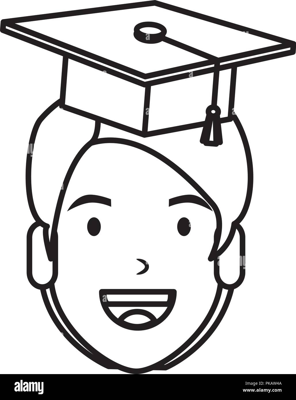 Cartoon boy graduation university Black and White Stock Photos & Images - Alamy