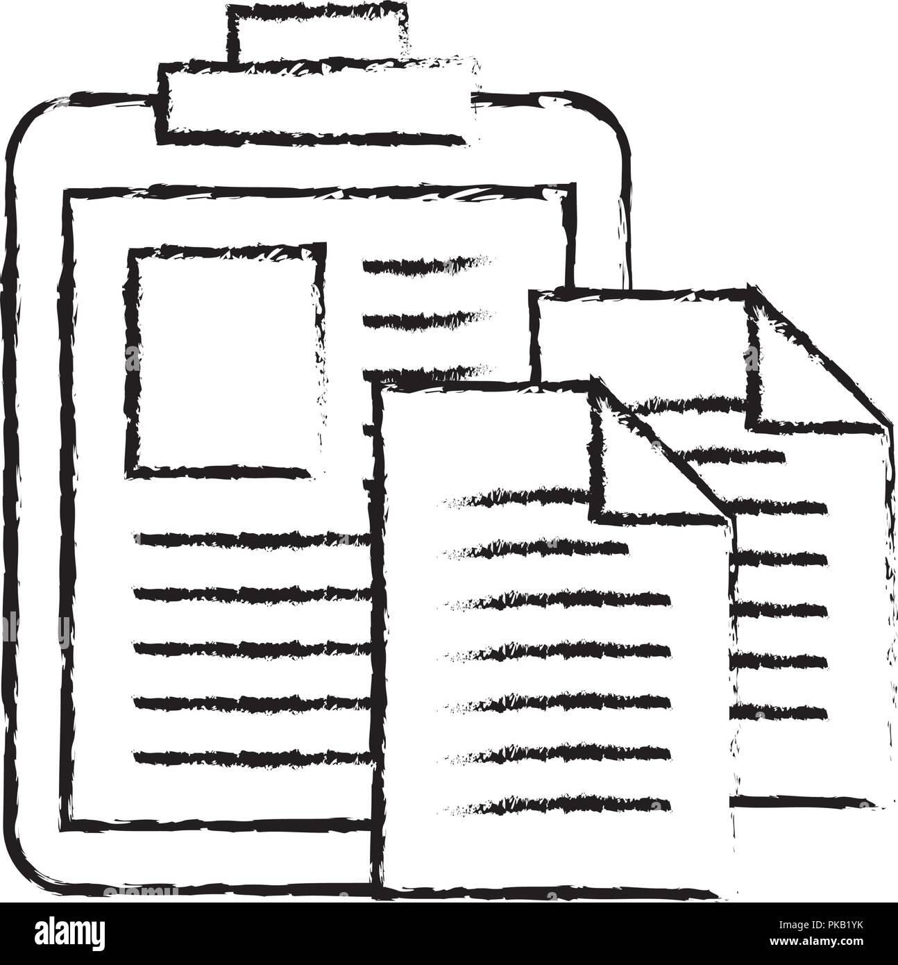 clipboard medical report document papers vector illustration hand ...