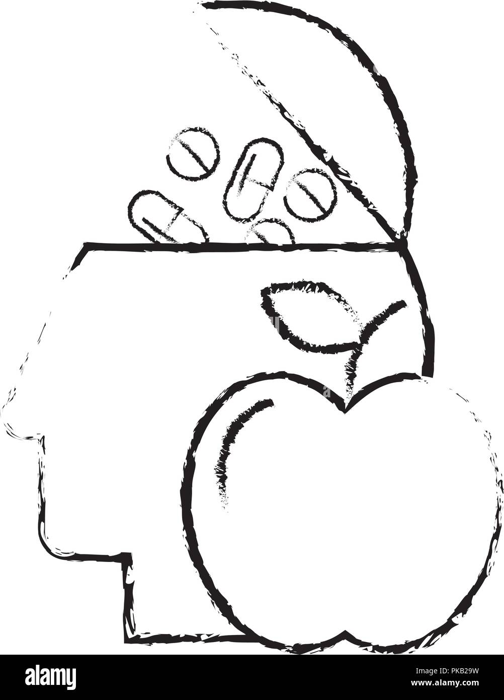 Brain drug pills brain symbol Stock Vector Images - Alamy