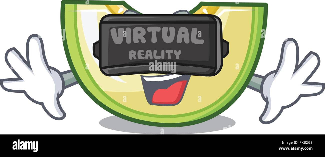 Virtual reality cartoon sweet melon slice to dessert Stock Vector Image ...