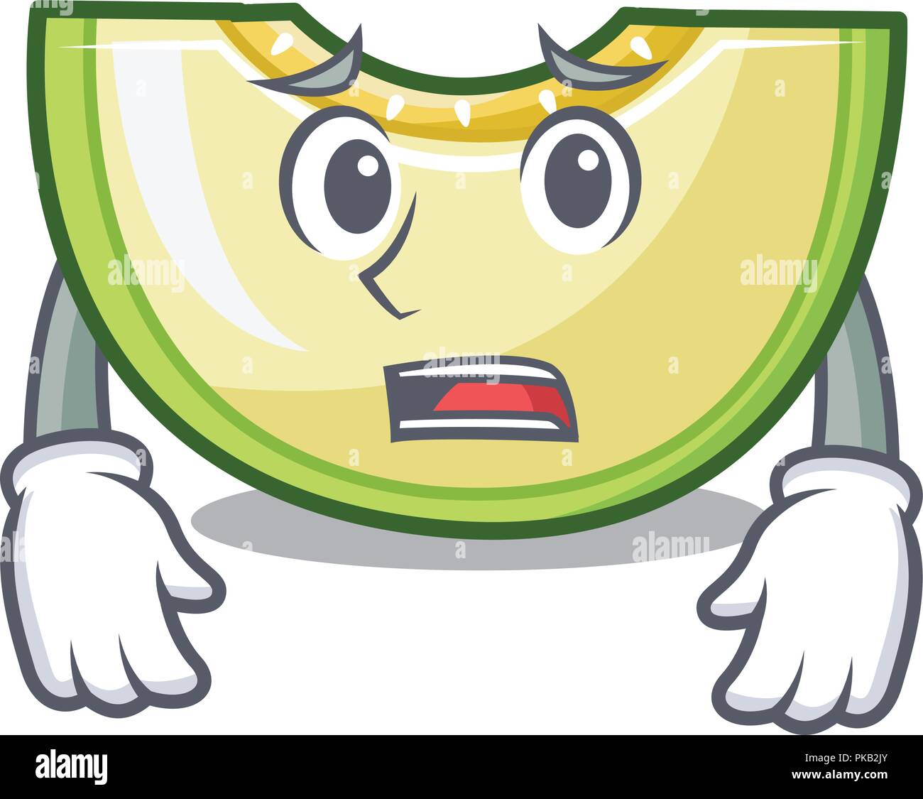 Afraid cartoon sweet melon slice to dessert Stock Vector Image & Art ...