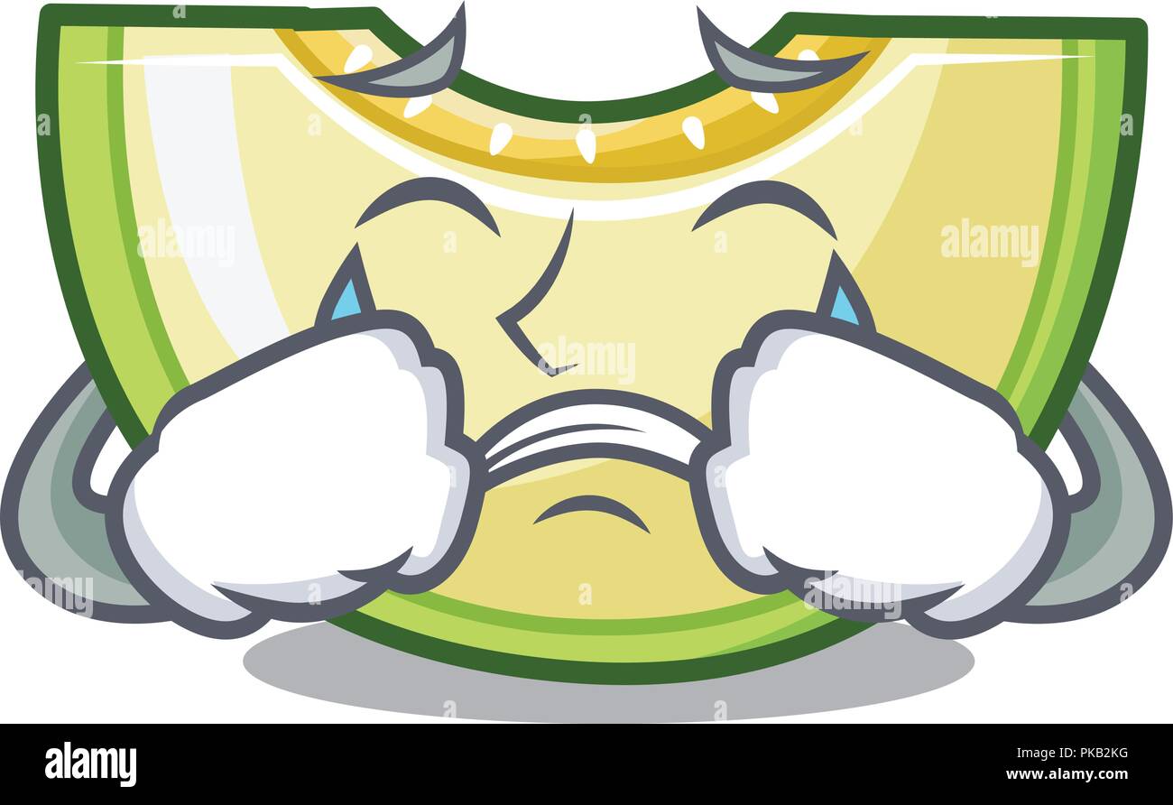 Crying cartoon sweet melon slice to dessert Stock Vector Image & Art ...