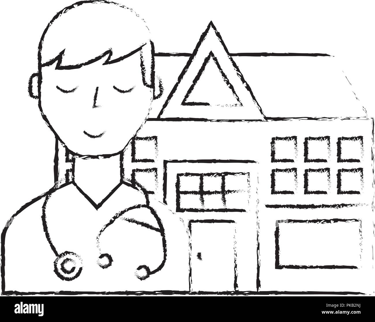 Hospital interior reception Black and White Stock Photos & Images - Alamy